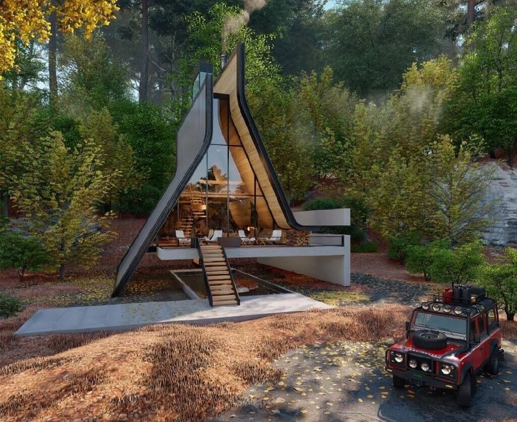 Get To Know ‘Kujdane’ Shaped Cabin By Shomali Design Studio | Hommés Studio