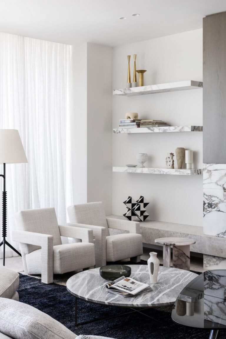 10 Stylish Living Rooms With Stone Surface To Get Inspired | Hommés Studio