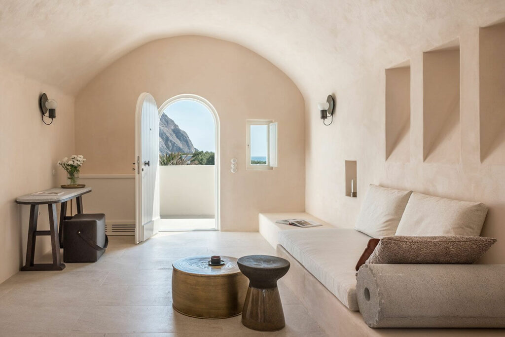 A Luxury Hotel In Santorini Blends The Greek And Modern Style