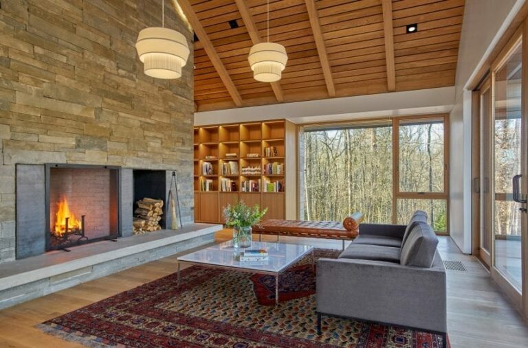 10 Stylish Living Rooms With Stone Surface To Get Inspired | Hommés Studio